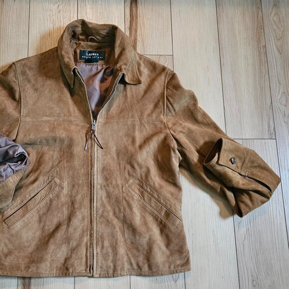 Lauren Ralph Lauren | Jackets & Coats | Lauren Ralph Lauren Brown Suede ...